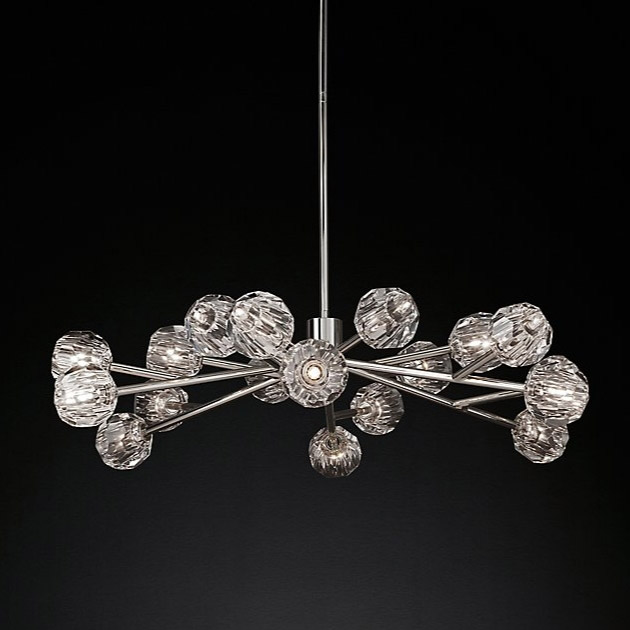 Люстра Restoration Hardware Boule De Cristal Round 48" Polished Nickel ...