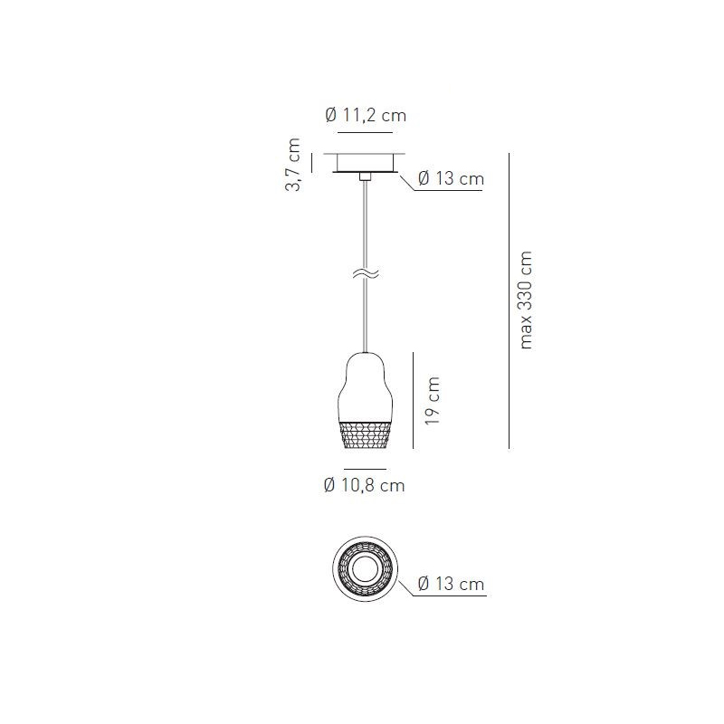 Подвесной светильник Axo Light SP FEDORA 1 Rose Gold (серия Fedora ...